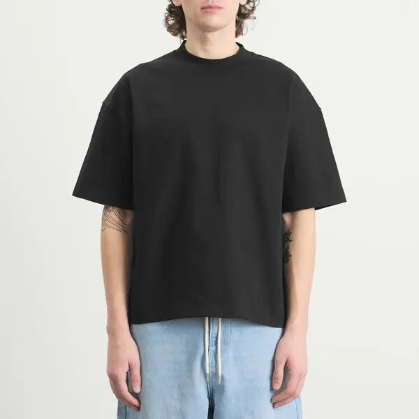 ABOUT:BLANK Mock Neck T-shirt - Black/ecru
