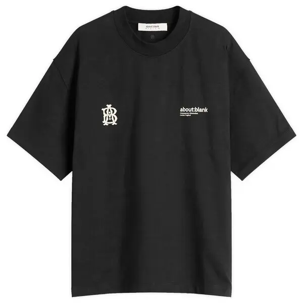 ABOUT:BLANK Dual Logo T-shirt - Black/ecru