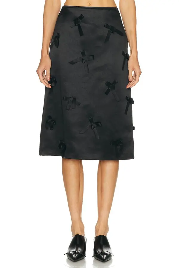 JIL SANDER Origami Bow Skirt - Black