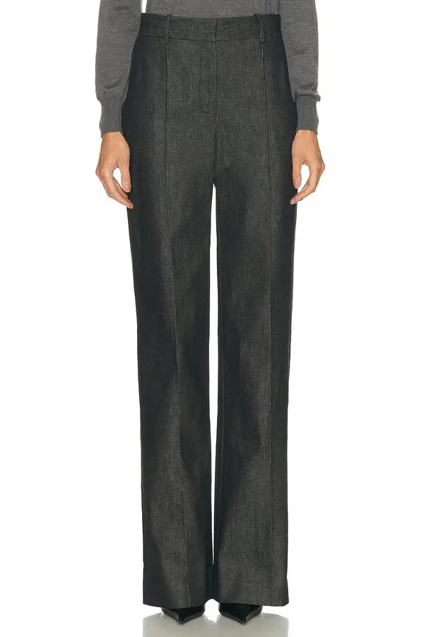 Adam Lippes Wyatt Wide Leg - Black Denim