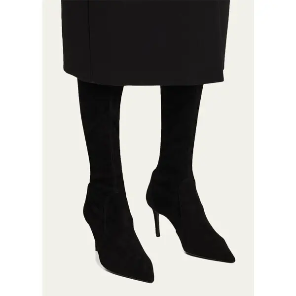 STUART WEITZMAN Suede Knee Boots - Fawn