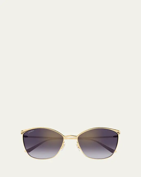 CARTIER Panthère Cat-eye Sunglasses - Gold