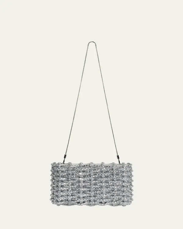 Simkhai Morgan Rhinestone-embellished Woven Clutch