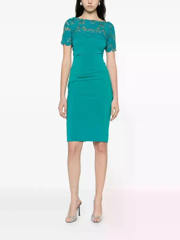 Talbot Runhof Lace-panel Dress