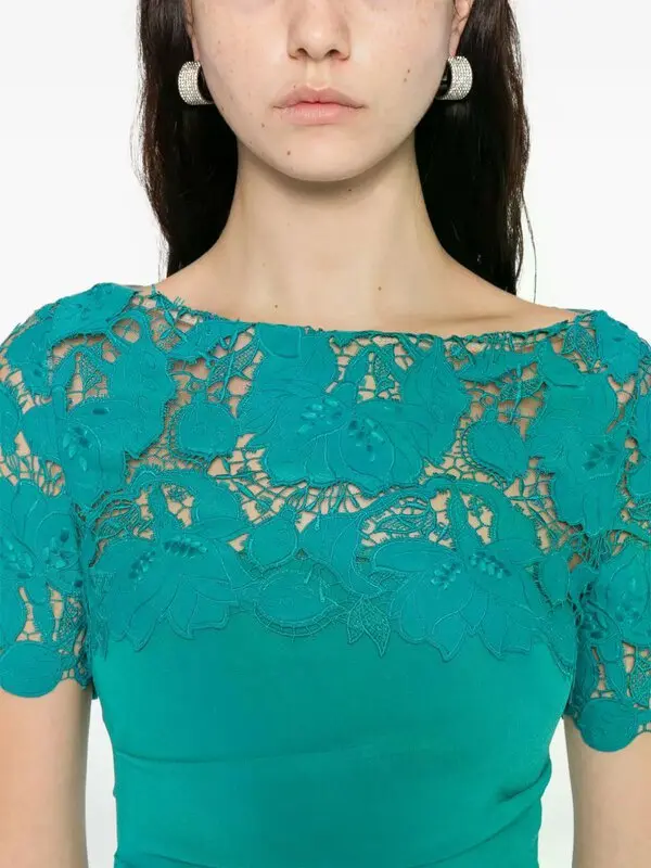 Talbot Runhof Lace-panel Dress