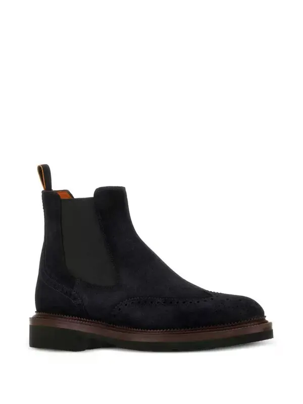 Santoni Suede Chelsea Boots