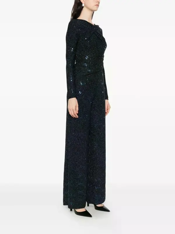 Talbot Runhof Sequin-embellished Twisted Jumpsuit