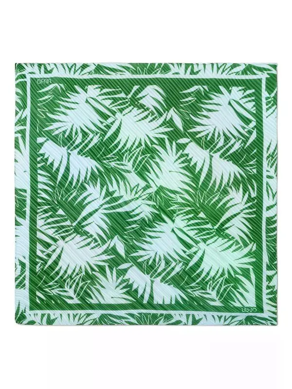 Liu Jo Pleated Printed Scarf - Green