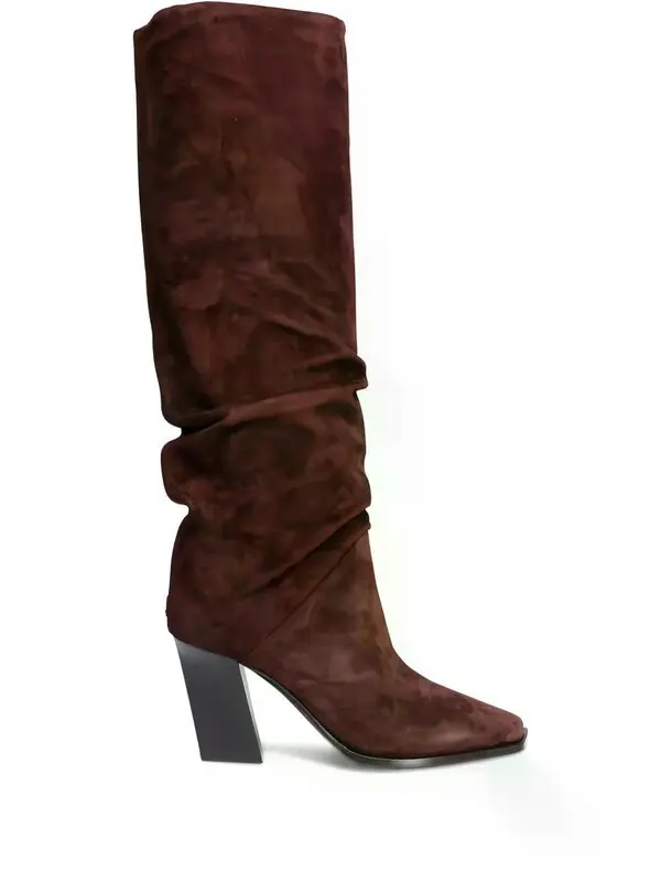 JIMMY CHOO 85mm Square-toe Knee-high Boots