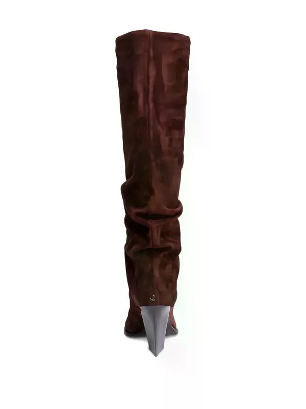 JIMMY CHOO 85mm Square-toe Knee-high Boots