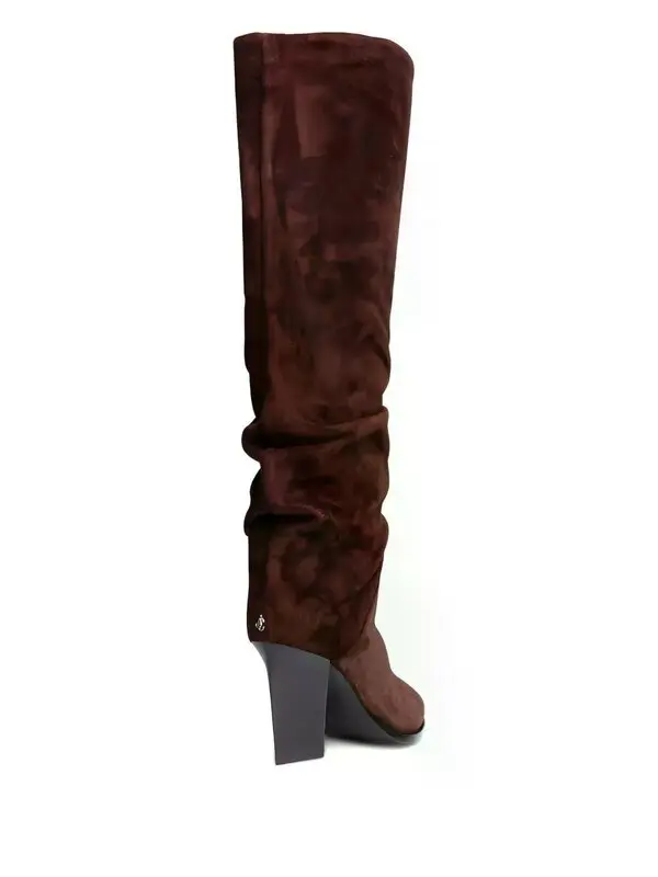 JIMMY CHOO 85mm Square-toe Knee-high Boots