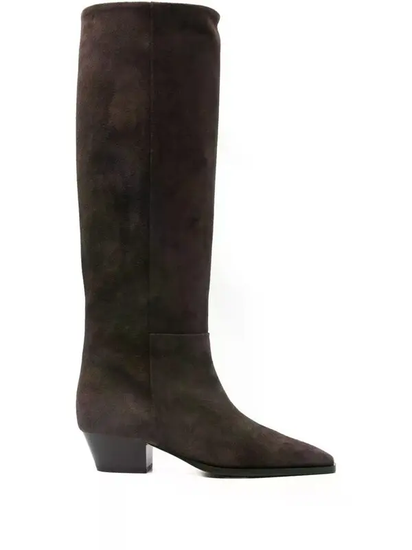 AeydĒ 40mm Medea Pointed Boots - Brown