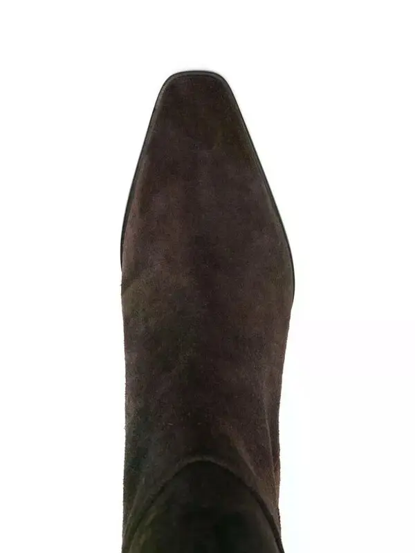 AeydĒ 40mm Medea Pointed Boots - Brown