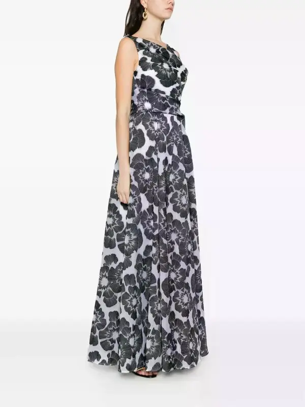 Talbot Runhof Floral-print Gown