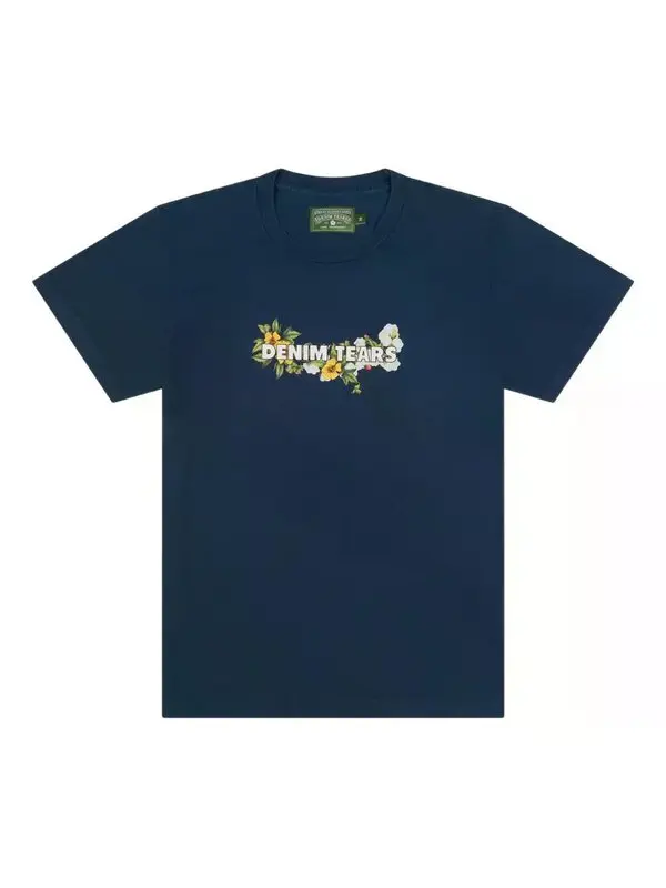 DENIM TEARS Logo-print T-shirt - Blue