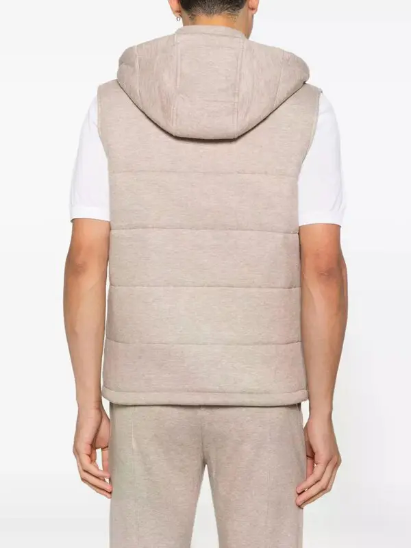 DORIANI CASHMERE Zip-fastening Vest - Neutrals