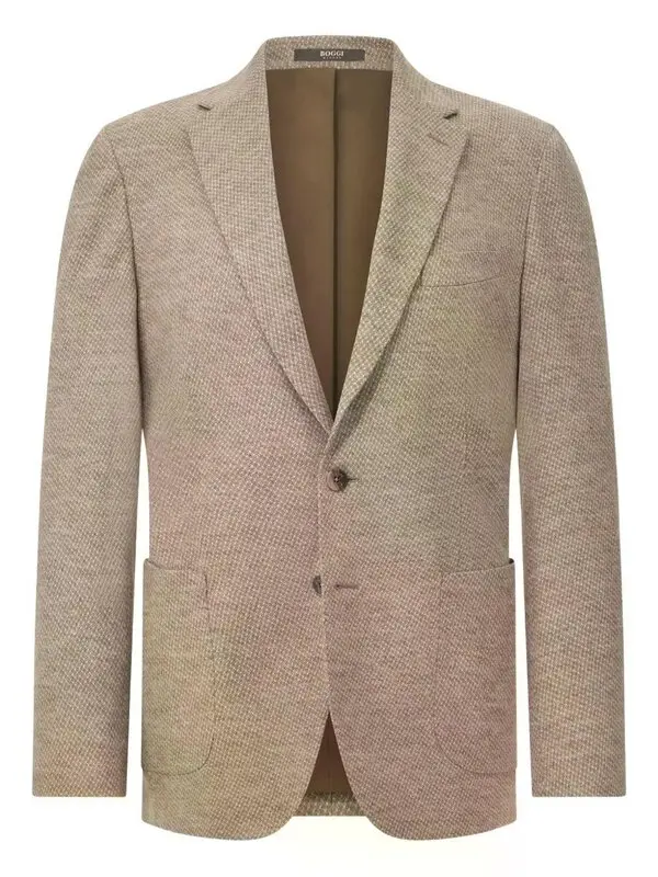 Boggi Milano Micro-patterned Single-breasted Blazer