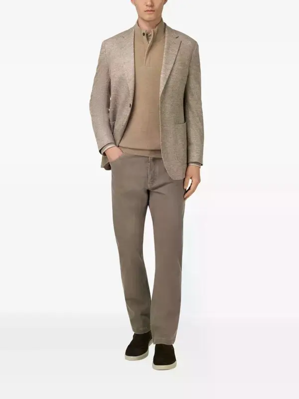 Boggi Milano Micro-patterned Single-breasted Blazer
