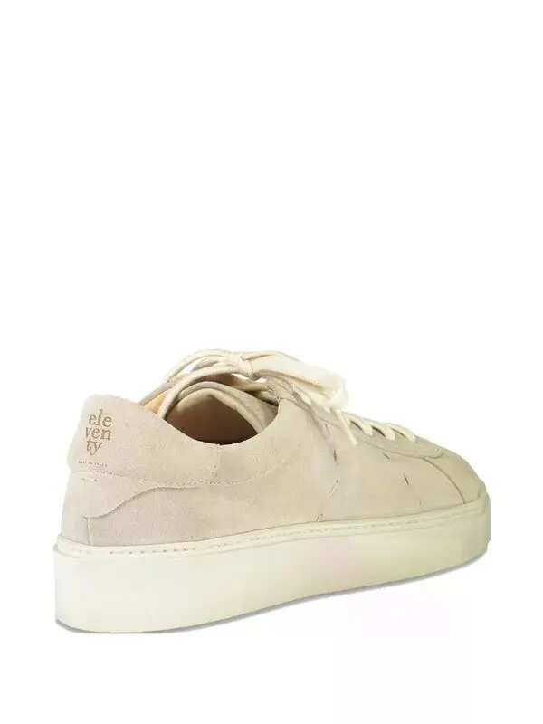 Eleventy Lace-up Suede Sneakers - Neutrals