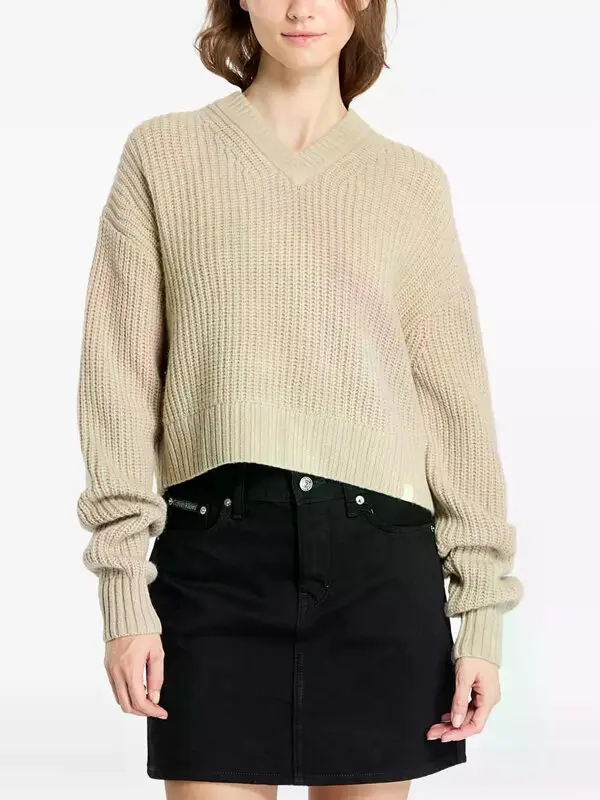 Calvin Klein V-neck Knitwear - Neutrals