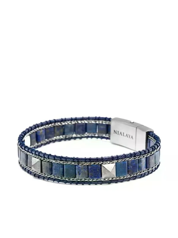 NIALAYA JEWELRY Stud Lapis Lazuli Bracelet