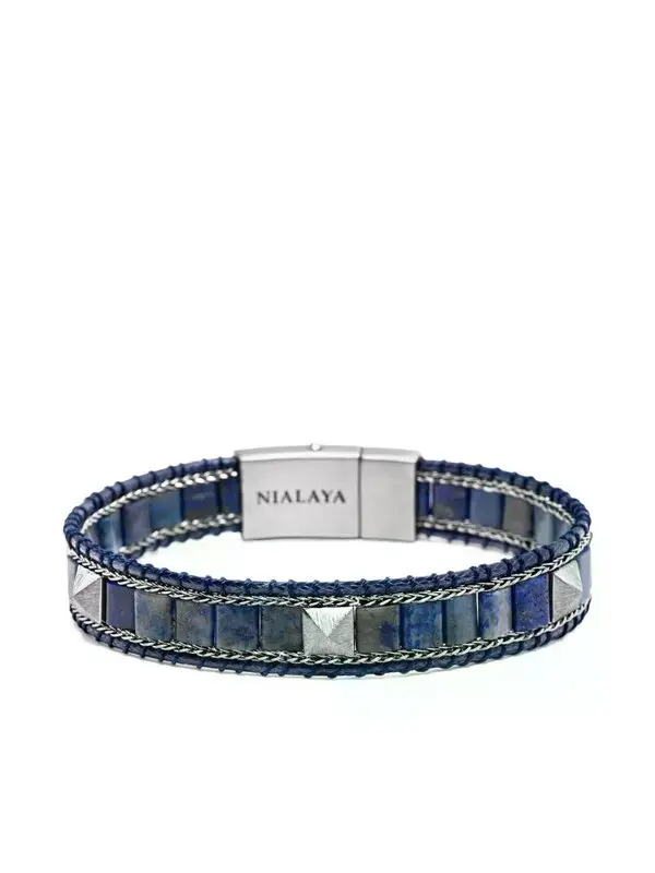 NIALAYA JEWELRY Stud Lapis Lazuli Bracelet