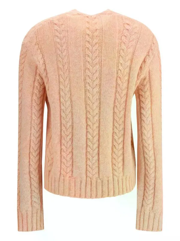 Loewe Cable-knit V-neck Sweater