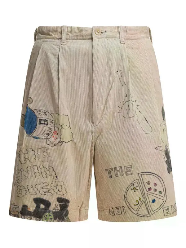 Kapital Corduroy Graphic Shorts