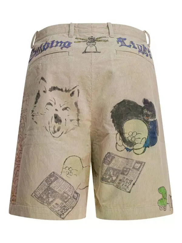 Kapital Corduroy Graphic Shorts