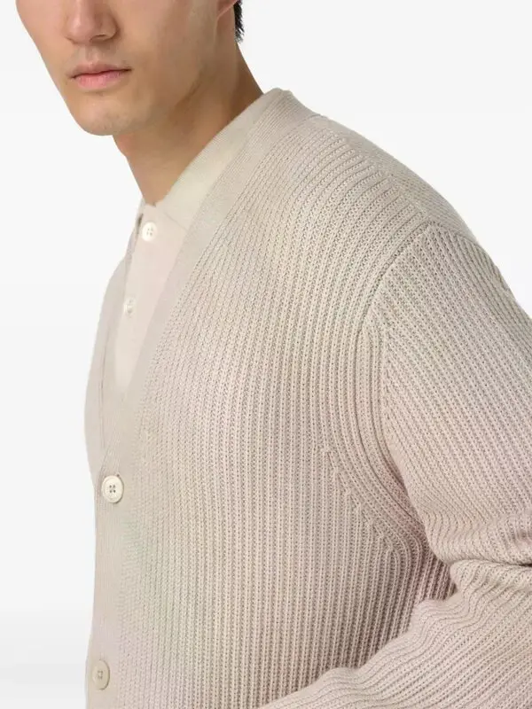 Boggi Milano Ribbed Knit Cardigan