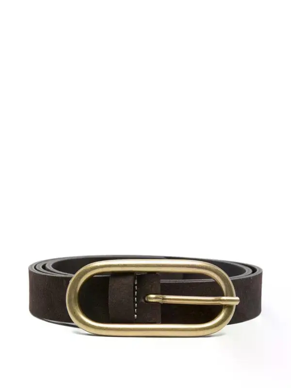 TELA Oval Buckle Belt - Brown