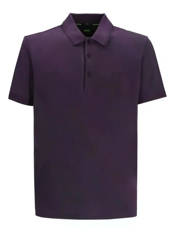 BOSS Embroidered-logo Polo Shirt - Purple