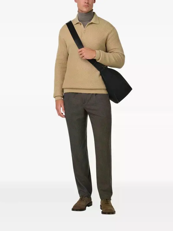 Boggi Milano Ribbed-knit Merino Wool Sweater