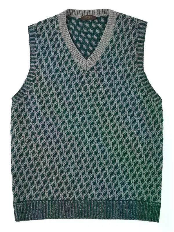 ZANONE Jacquard Virgin Wool Vest