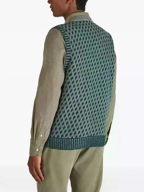 ZANONE Jacquard Virgin Wool Vest