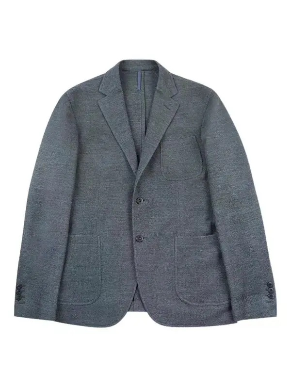 Montedoro Hopsack Two-button Blazer - Grey