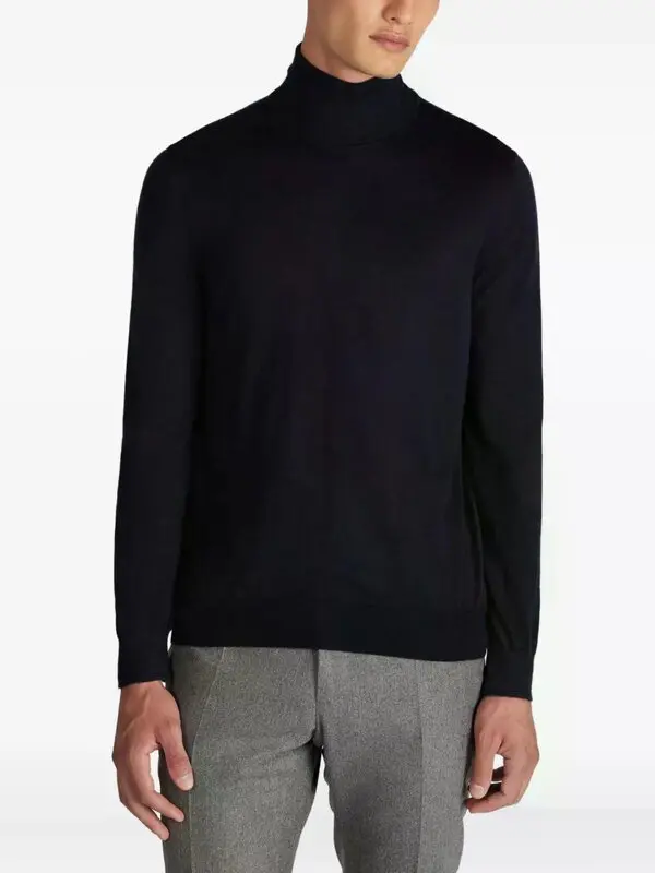 SLOWEAR Turtleneck Cashmere Sweater - Blue