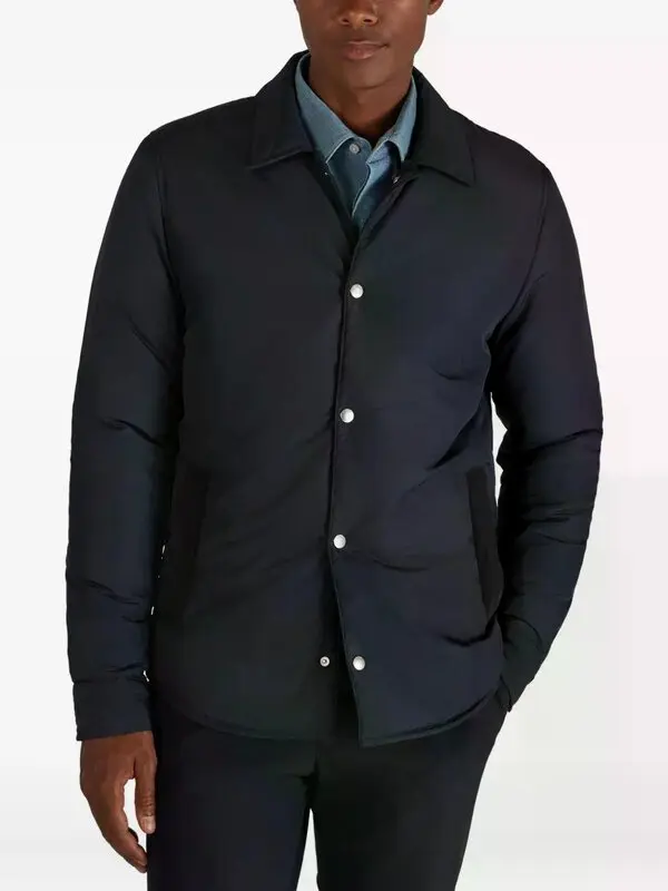 Montedoro Padded Snap Overshirt - Blue