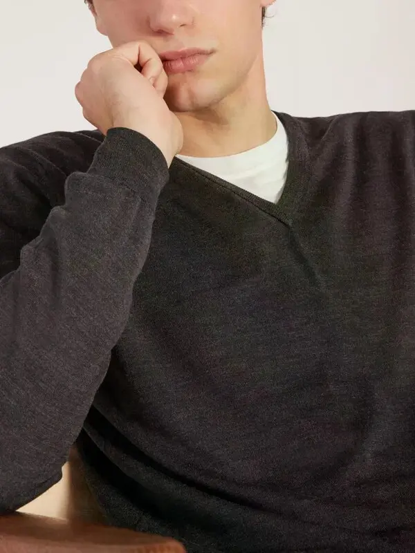 SLOWEAR V-neck Sweater - Grey