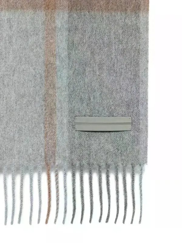 Zegna Fringed-detail Scarf - Blue
