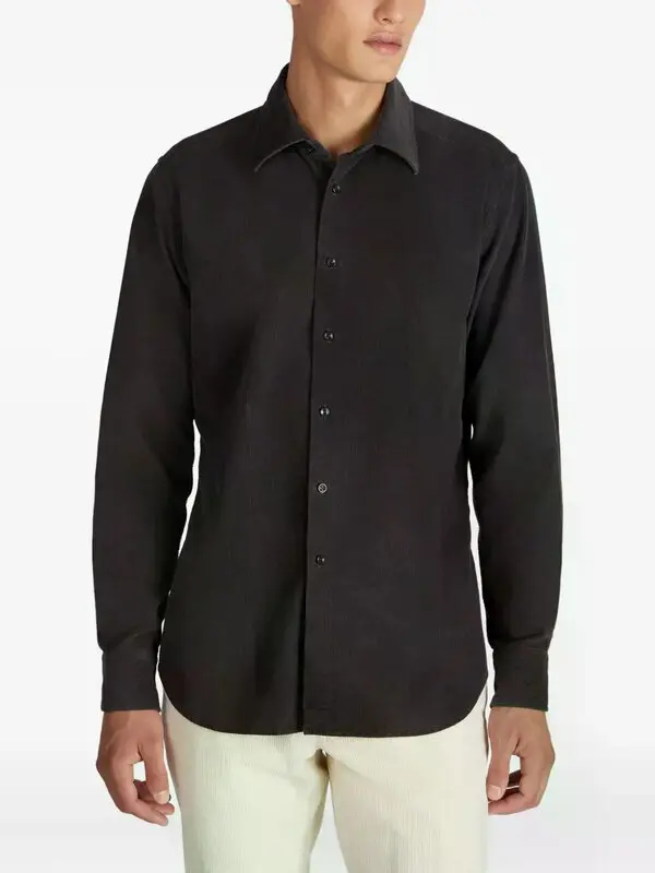 GLANSHIRT Corduroy Button Shirt - Grey