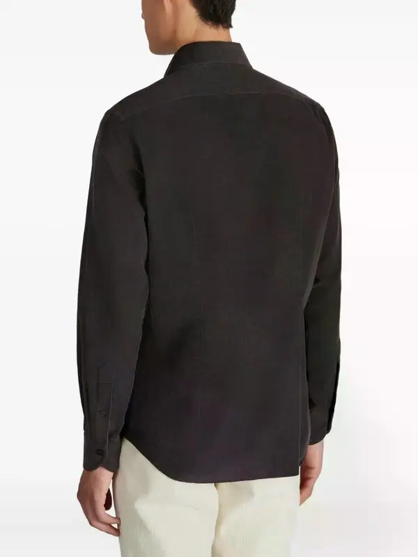 GLANSHIRT Corduroy Button Shirt - Grey