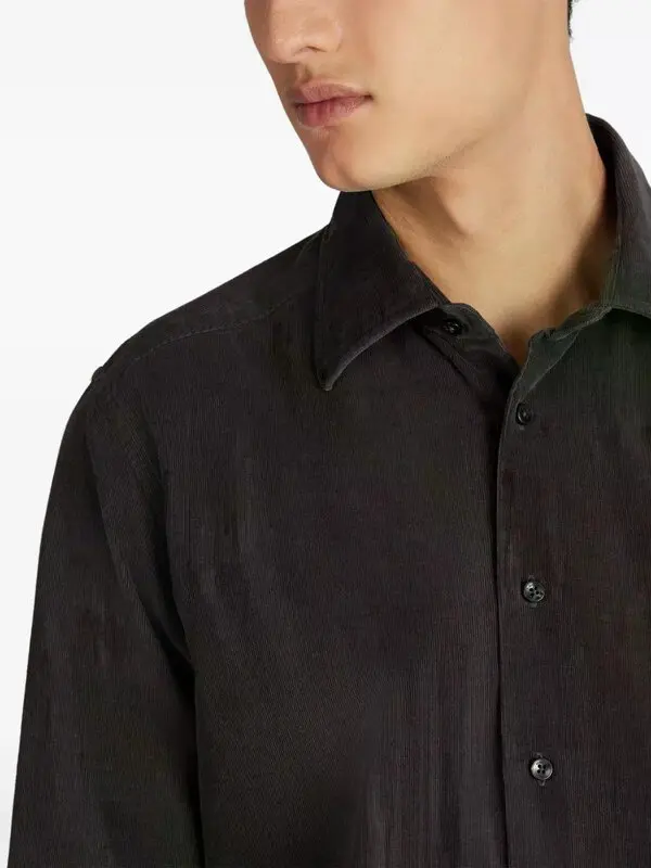 GLANSHIRT Corduroy Button Shirt - Grey