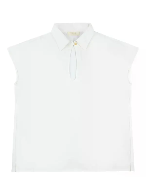 ZANONE Keyhole Detailed Blouse - White