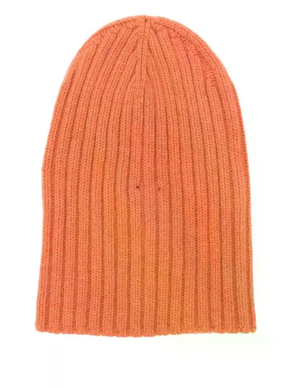 CENERE GB Ribbed Beanie Hat - Orange