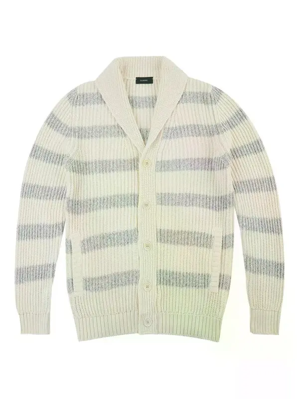 SLOWEAR Striped Shawl-collar Cardigan
