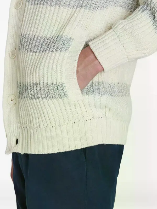 SLOWEAR Striped Shawl-collar Cardigan