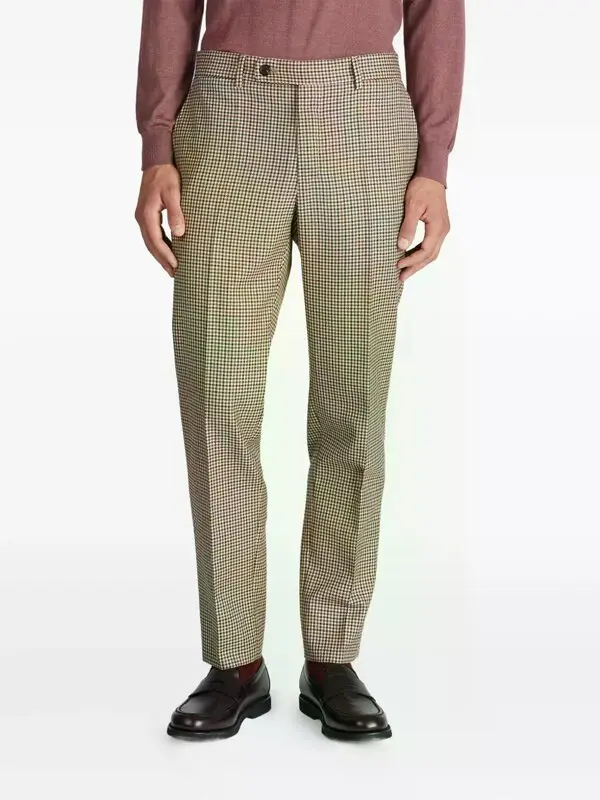 SLOWEAR Check Wool Trousers