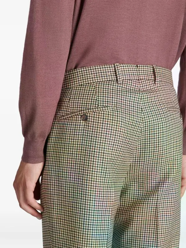 SLOWEAR Check Wool Trousers