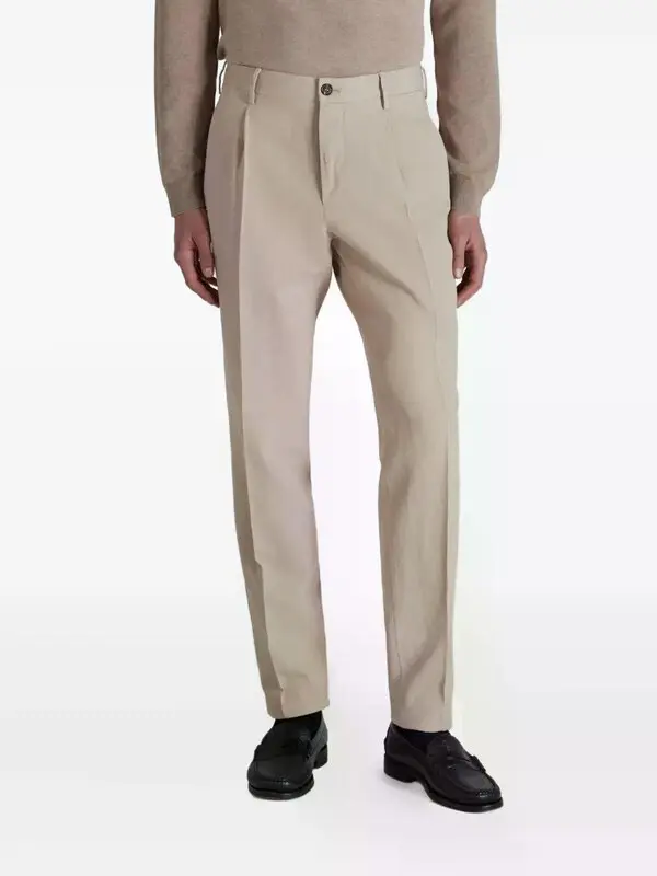 SLOWEAR Pleated Cotton Trousers
